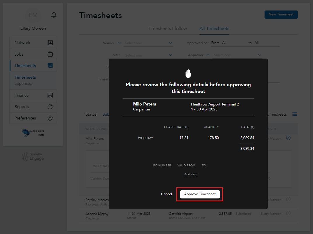 How to Approve and Reject Timesheets – Engage