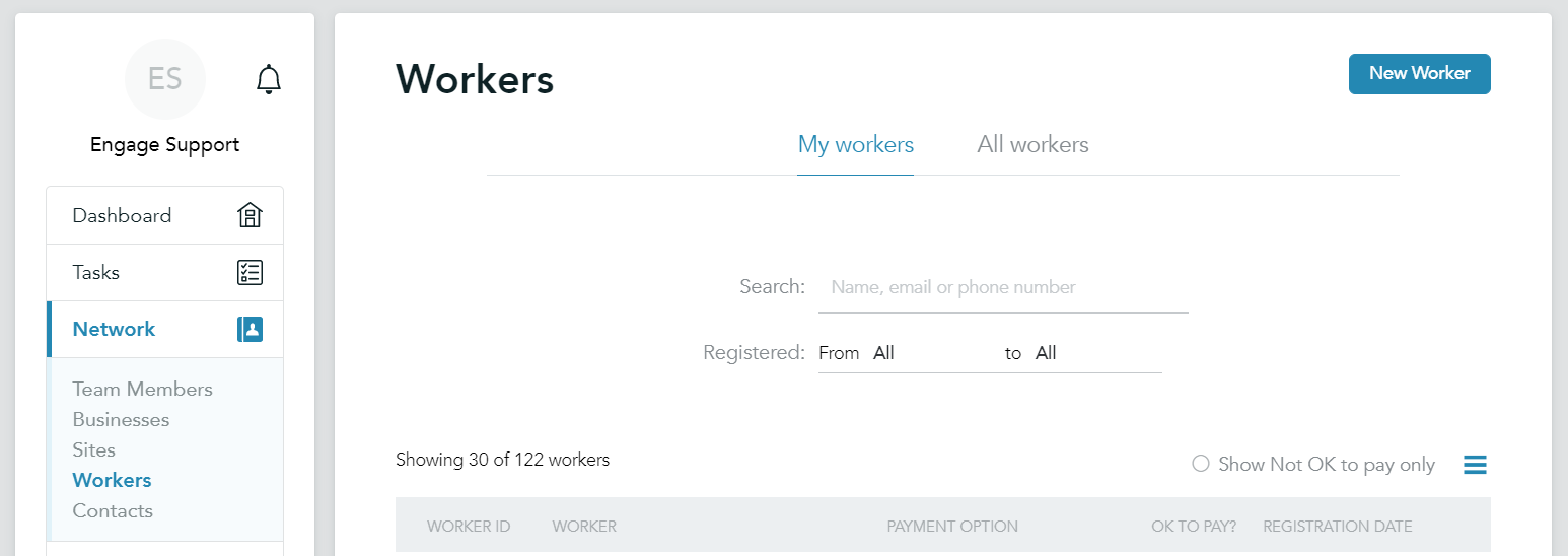 How to Register a New Worker – Engage